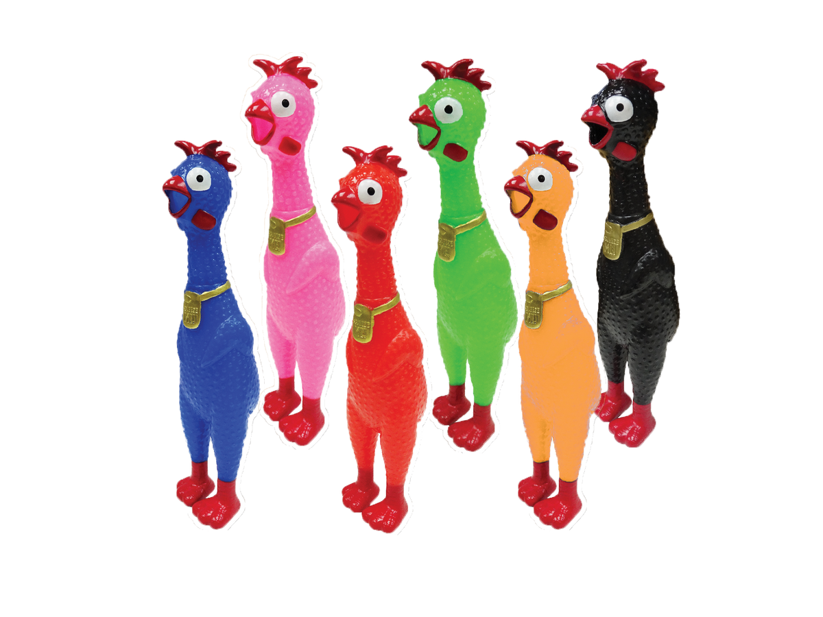 tiny rubber chickens
