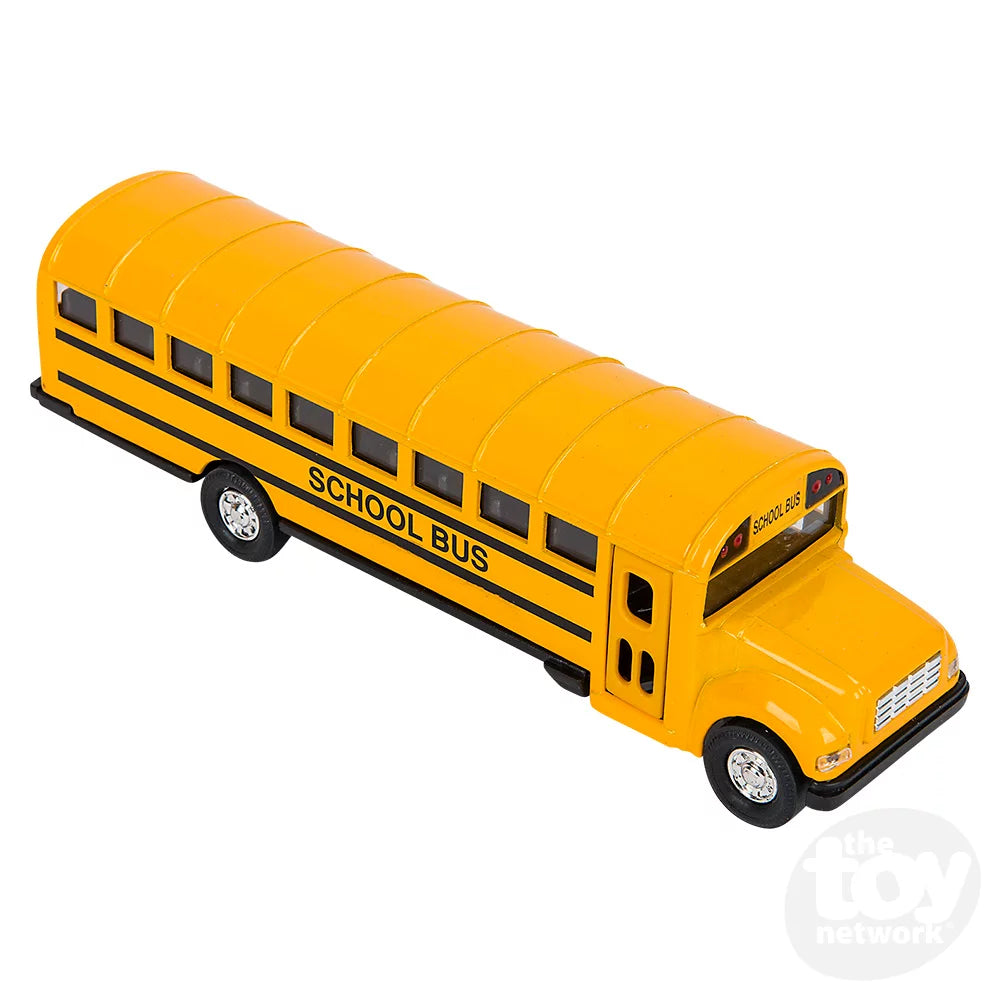 7" Die-Cast Pull Back School Bus – ShenanigansToys